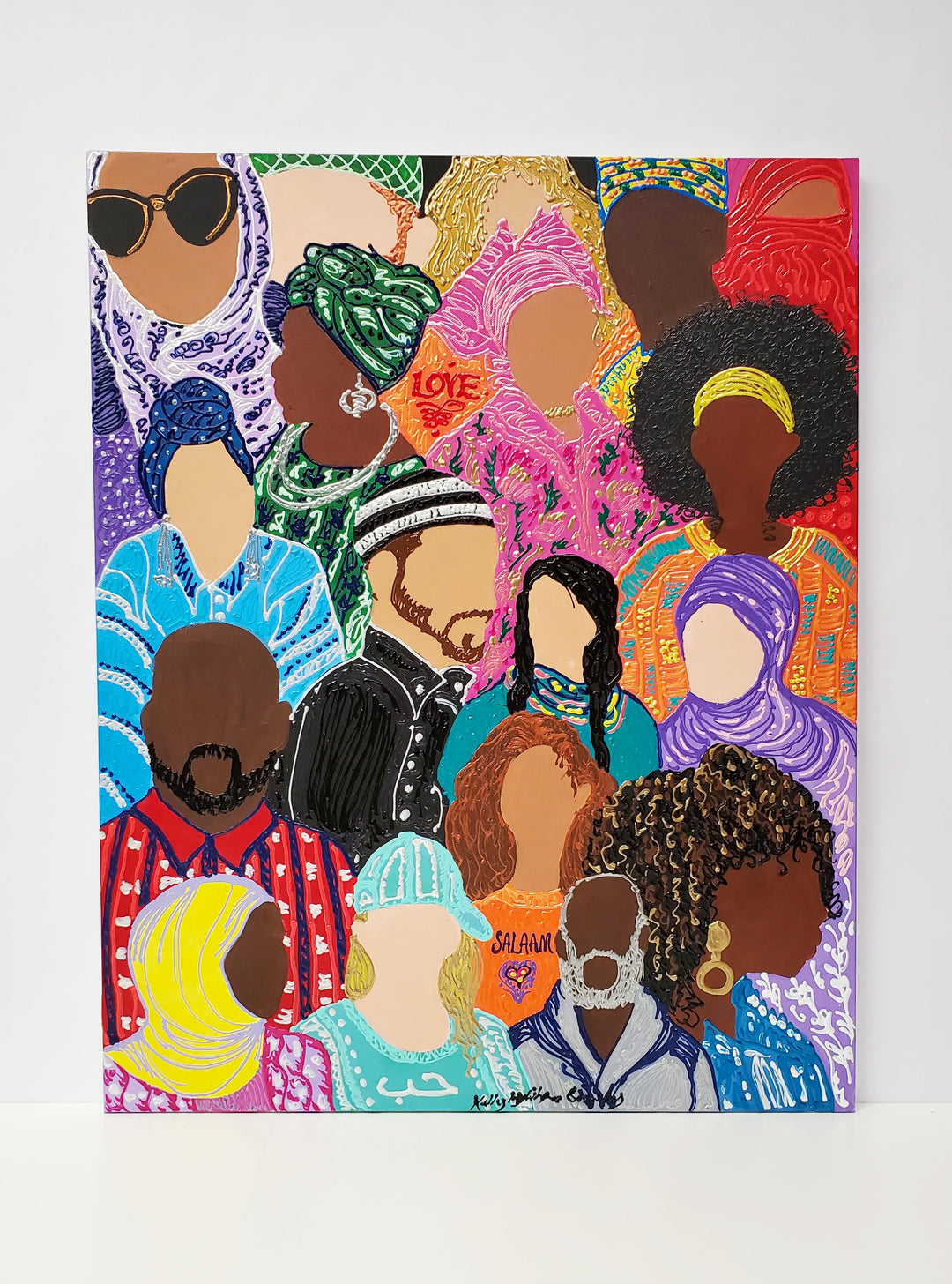 American Muslim Community (20 x 24 inches) – Kelly Crosby Art